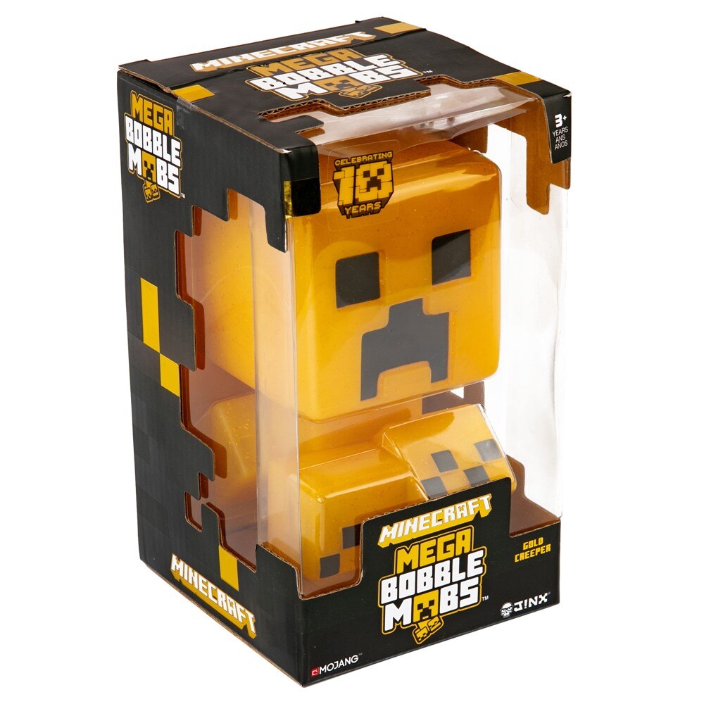 Minecraft Creeper MEGA Bobble Mob figura - 10 éves jubileumi kiadás, 13 ...