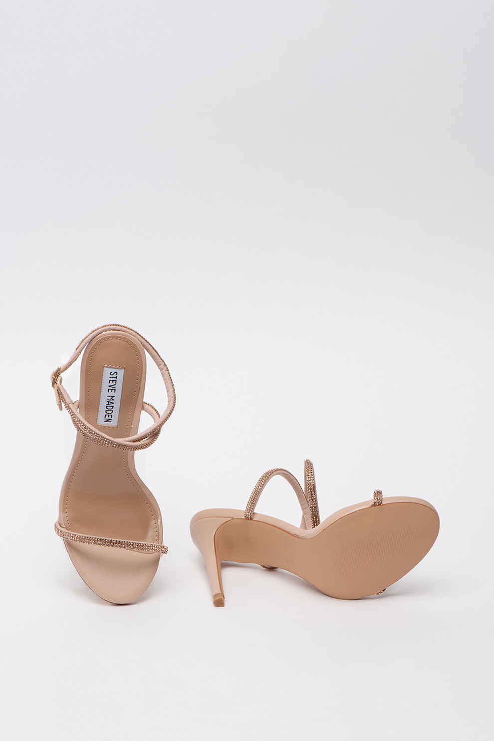 Steve Madden, Сандали Festive с декоративни камъни, Прашно розово, 40 ...