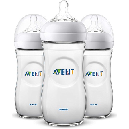 Set 3 Biberoane Philips AVENT Natural 330 ml cu tetina 6 luni+ SCF036 ...
