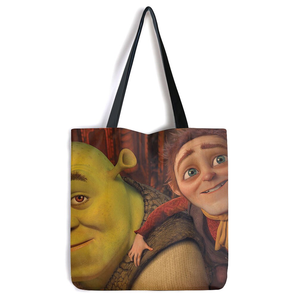 Geanta Tote Bag Shrek and Rumpelstilyskin Model Multicolor, Genti Art ...