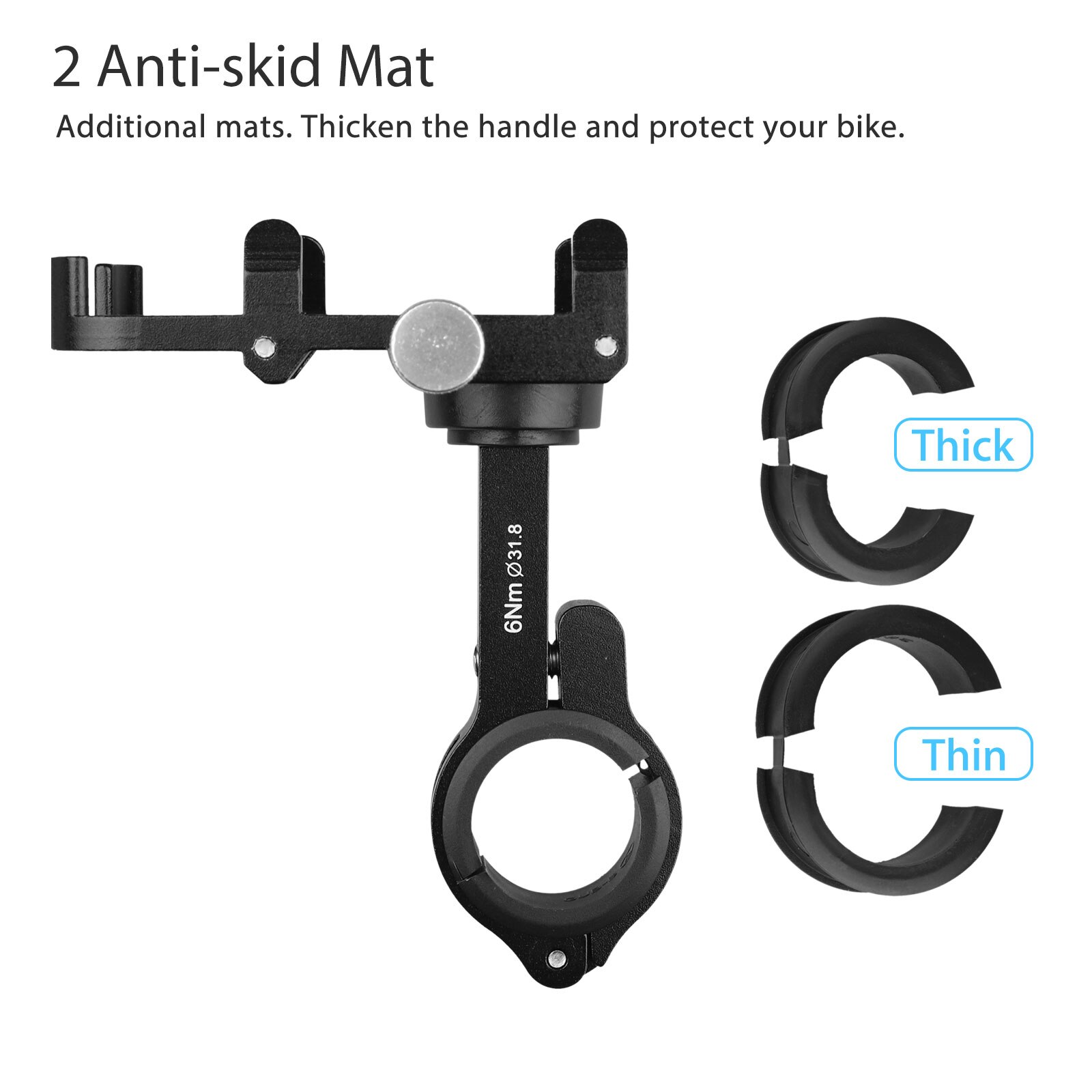 GUB PLUS 6 стойка за телефон за велосипед мотоциклет черна - eMAG.bg