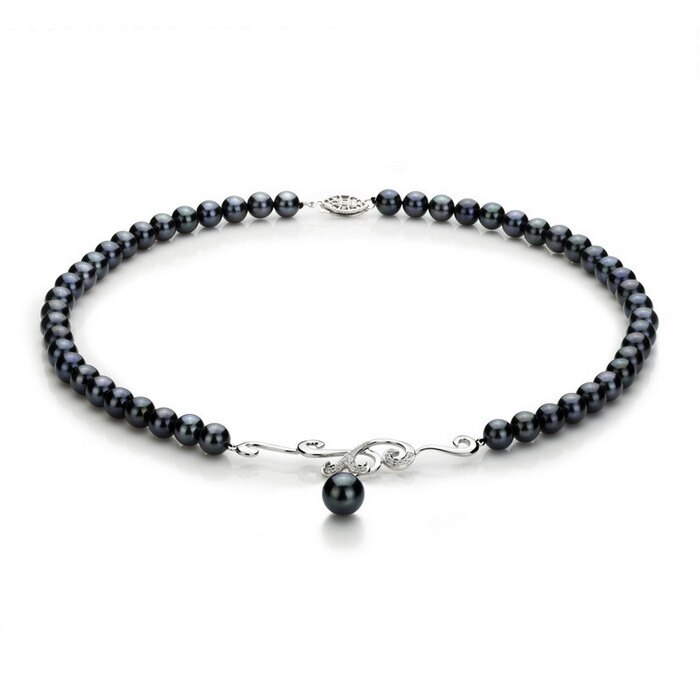 Colier Almira cu perle negre akoya - eMAG.ro