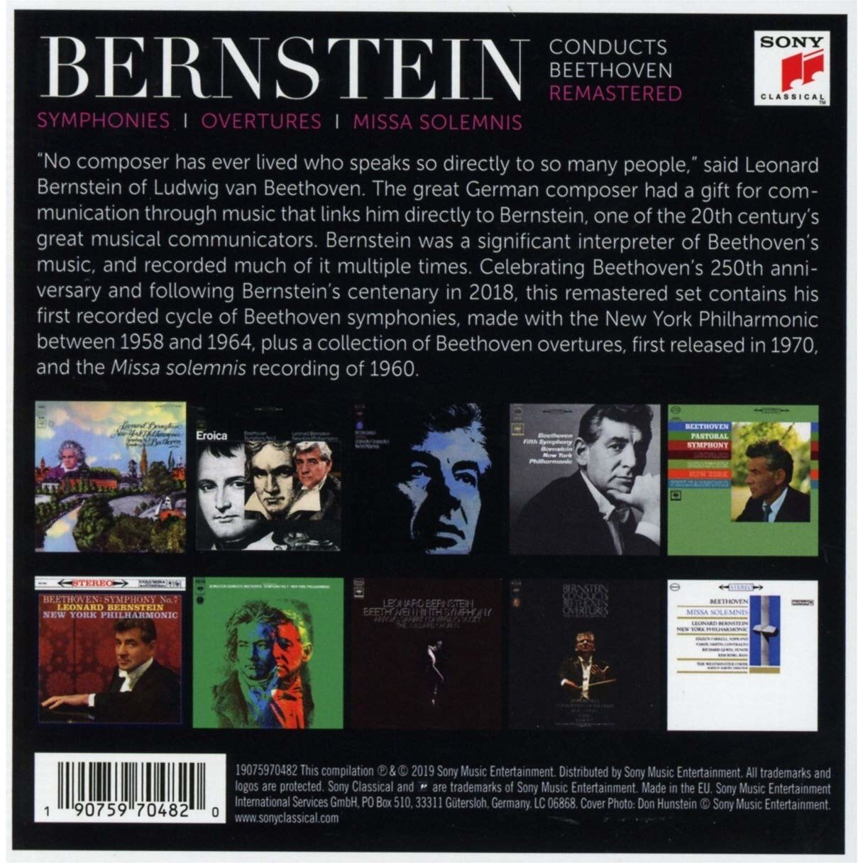 Leonard Bernstein - Bernstein conducts Beethoven (Remastered) - 10 CD ...