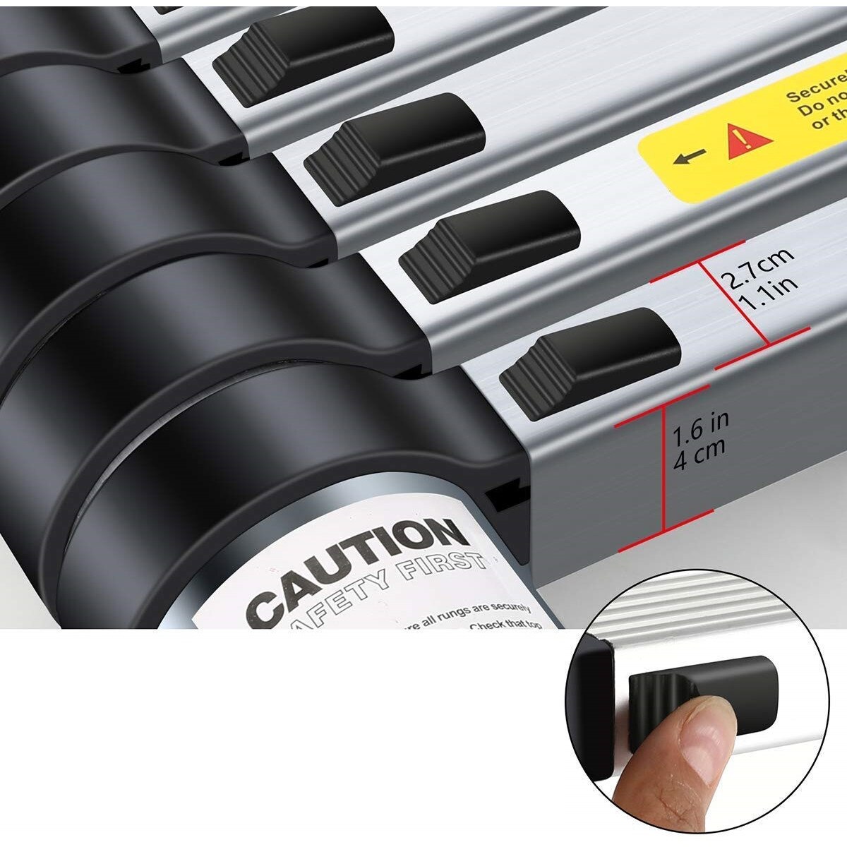 Scara telescopica aluminiu, 9 trepte, 2.6 metri, Danubewd Tools - eMAG.ro