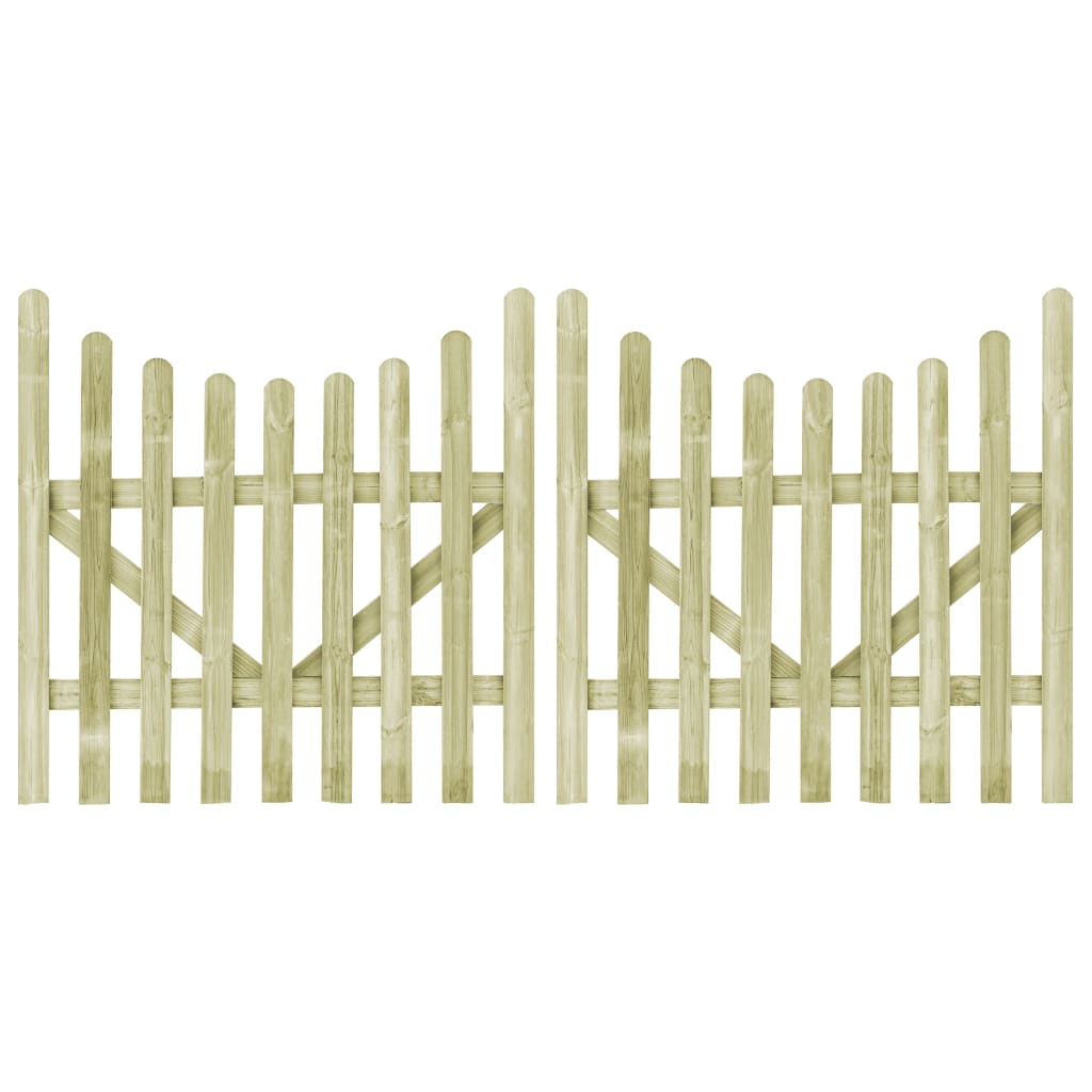 Poarta dubla de gradina, vidaXL, Lemn de pin tratat, 150 x 150 cm ...