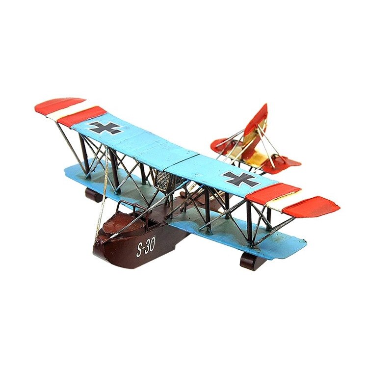 Ретро метален декоративен самолет Sorbe 24 см - идеален подарък за мъж ...