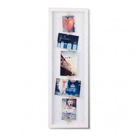 Rama foto 5 poze 72cm x 24cm x 3,5cm Clothesline pd white Umbra - eMAG.ro