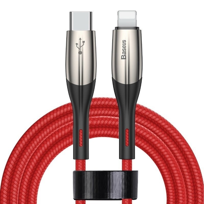 Cablu de date si incarcare Baseus Cafule USB Type C la Lightning PD ...