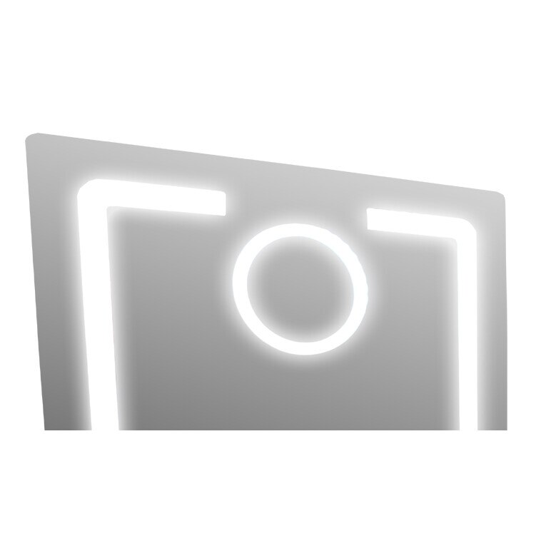 Oglinda Baie, Moderna, 60 x 80 cm, Iluminta Cerc, Led Touch Senzor ...