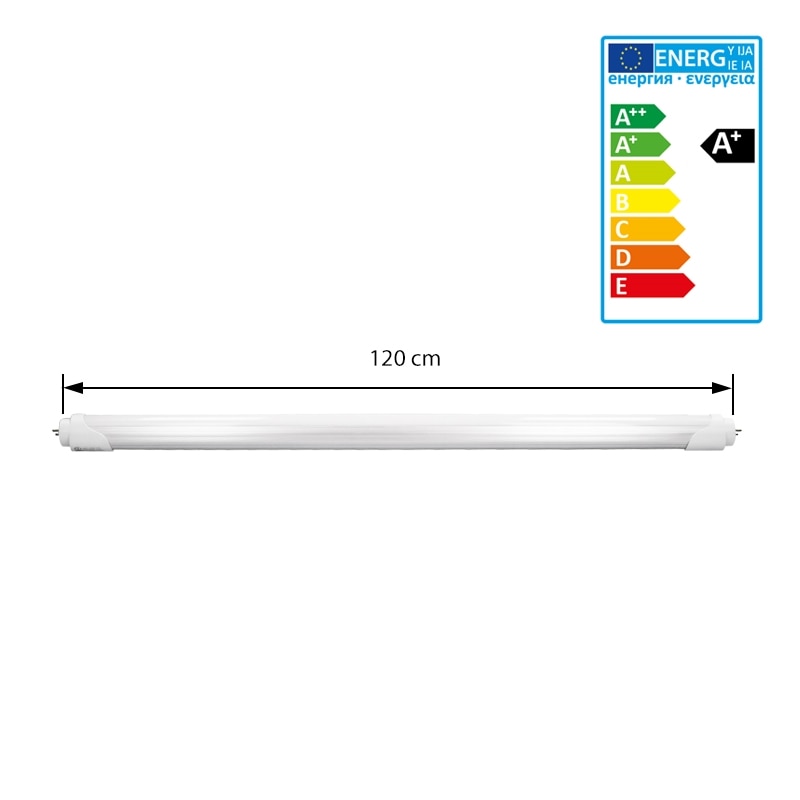 Set 2 tuburi LED neon T8, ECD Germany, 20 W, lungime 120 cm, alb, 3000 ...