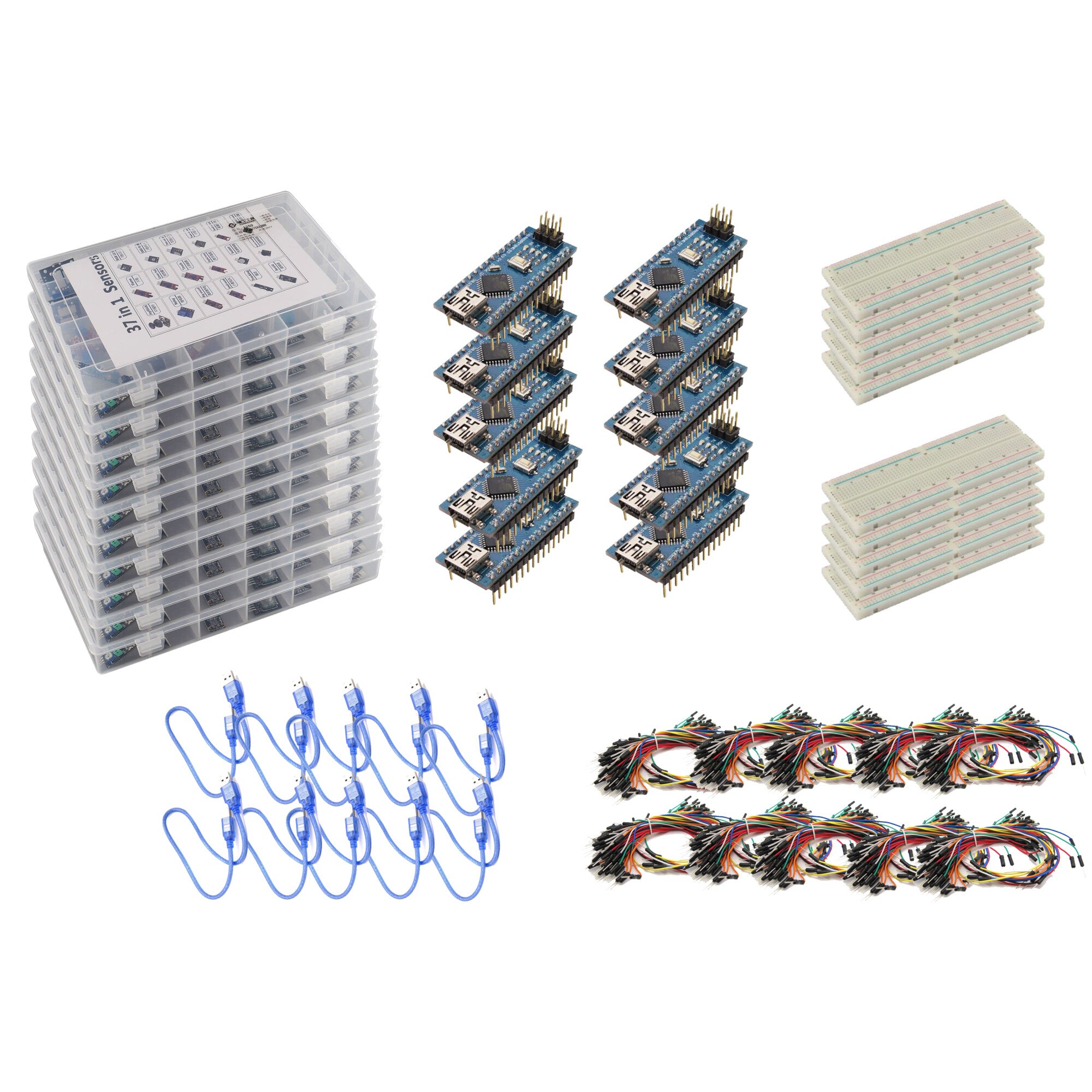 Pachet Starter School-10 Arduino Nano + kit 370 de senzori, 10 ...