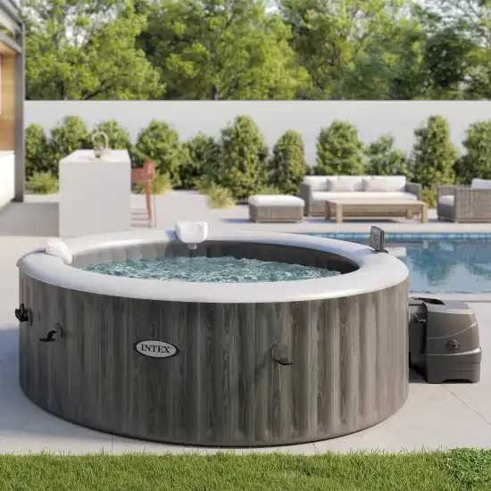 Jacuzzi gonflabil PureSpa Onyx Black Bubble Deluxe Intex 28462 ...