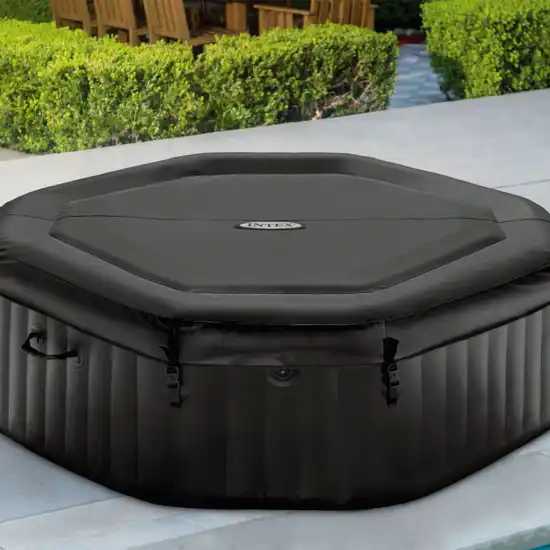 Jacuzzi gonflabil PureSpa Onyx Black Bubble Deluxe Intex 28462 ...