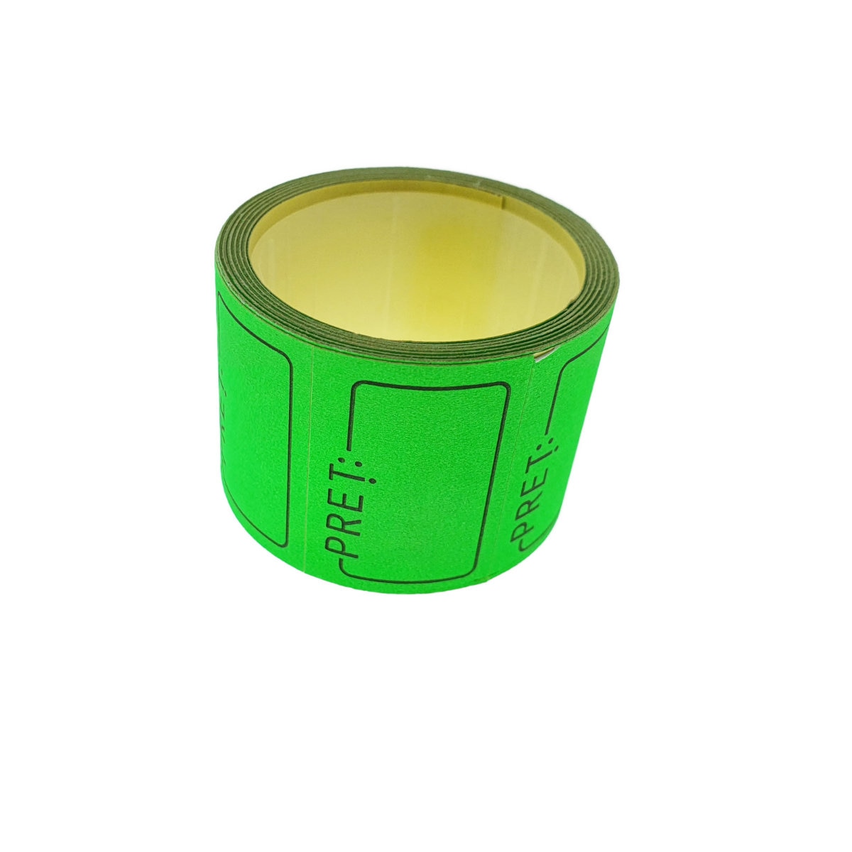Etichete de pret autoadezive 1.5x3cm, verde fluorescent, la rola - eMAG.ro