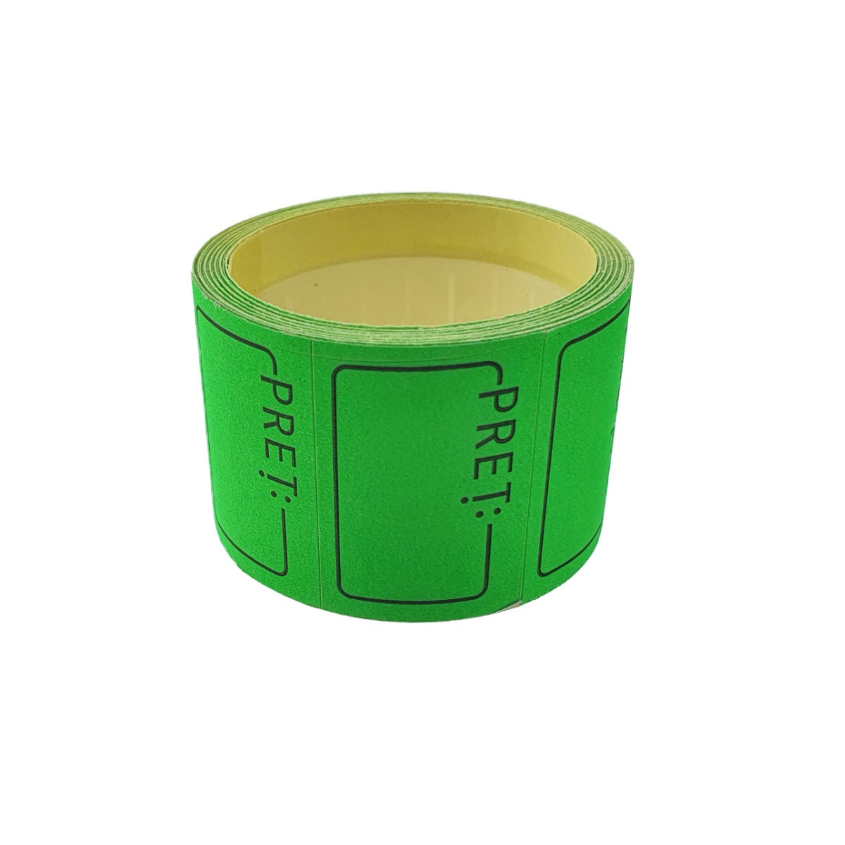 Etichete de pret autoadezive 1.5x3cm, verde fluorescent, la rola - eMAG.ro