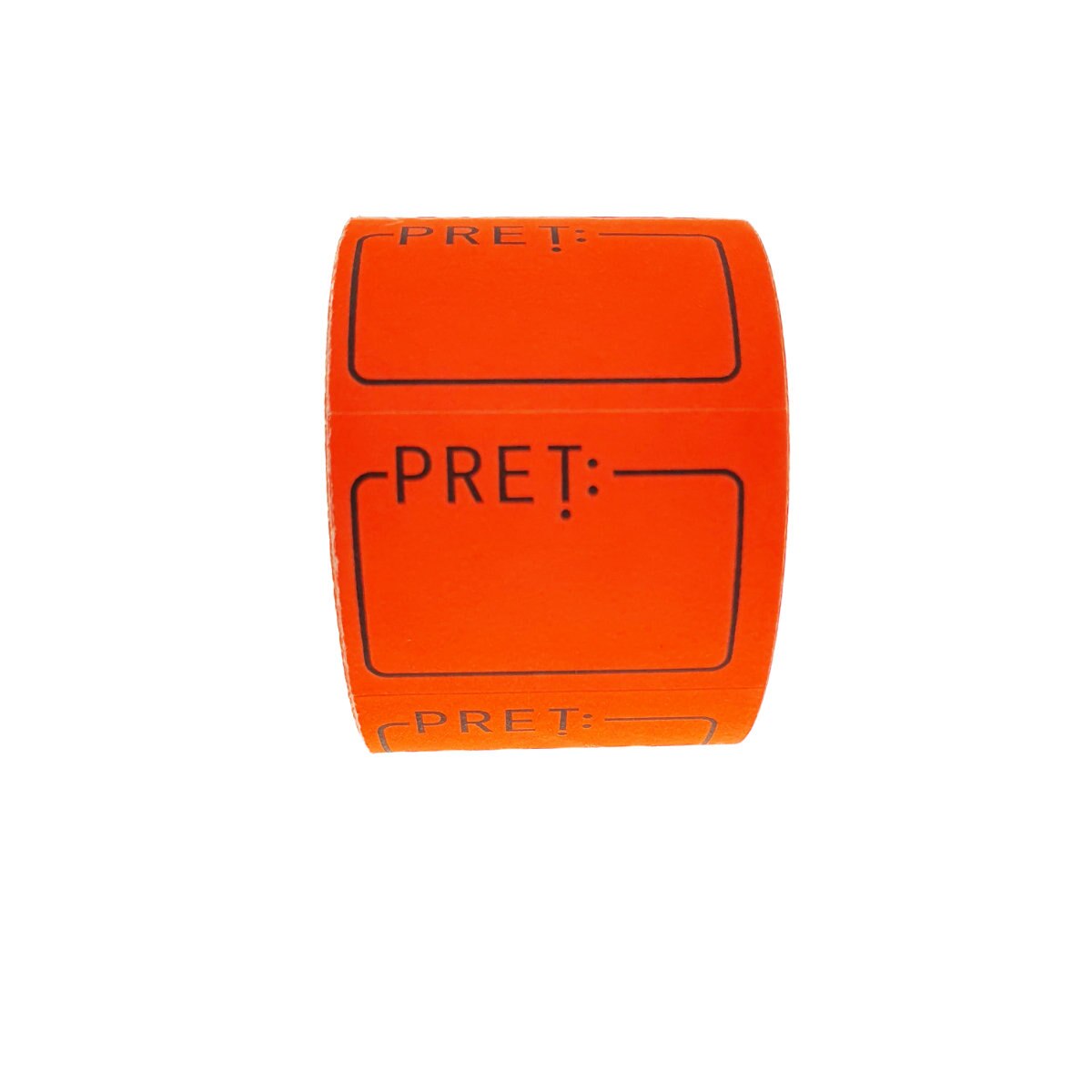 Etichete de pret autoadezive 1.5x3cm, rosu fluorescent, la rola - eMAG.ro
