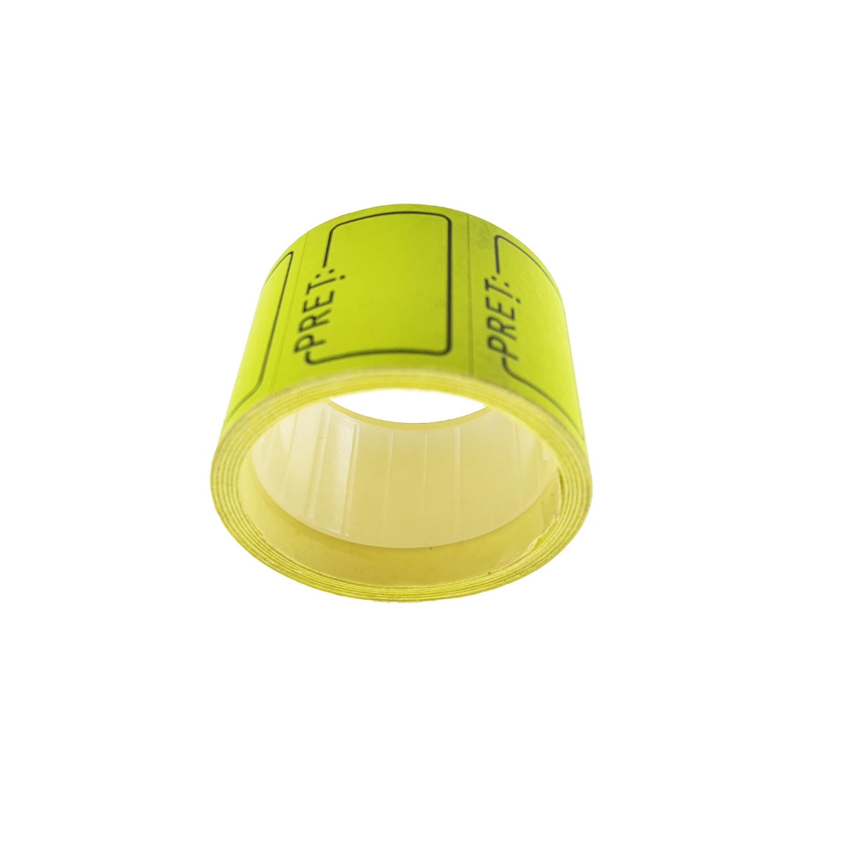 Etichete de pret autoadezive 1.5x3cm, galben fluorescent, la rola - eMAG.ro