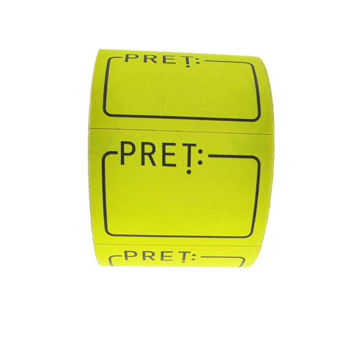 Etichete de pret autoadezive 1.5x3cm, galben fluorescent, la rola - eMAG.ro
