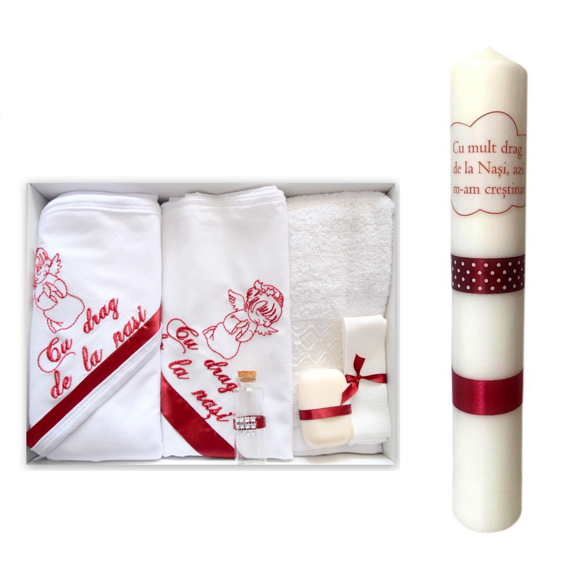 Set Trusou botez biserica complet 8 piese ''Cu drag de la Nasi ...