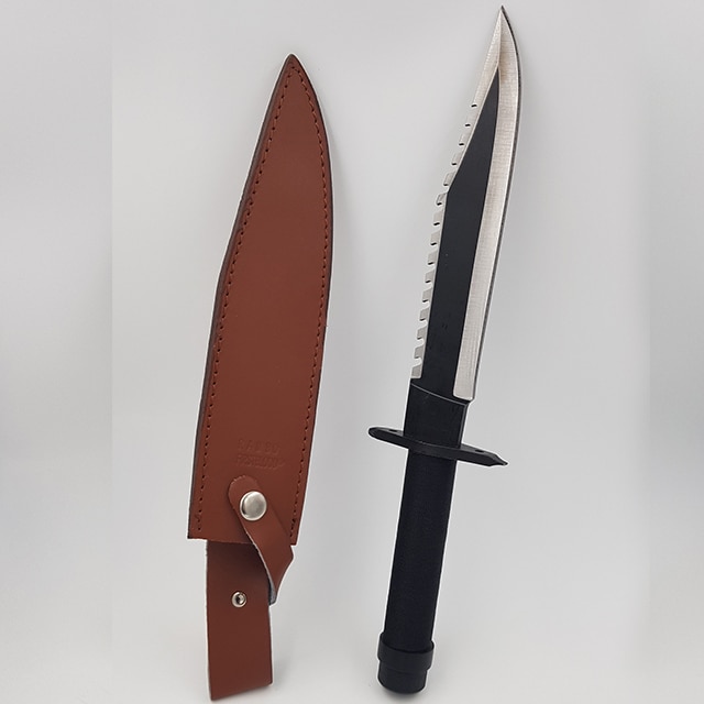 Cutit Maceta Rambo First Blood, 6mm grosime, 36 cm, teaca, busola - eMAG.ro