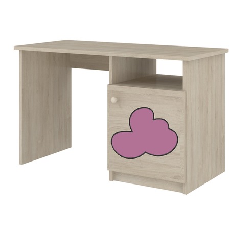 Birou Function, dulap, 1 usa, 70x100x55 cm Natural, Sonoma / Roz - eMAG.ro