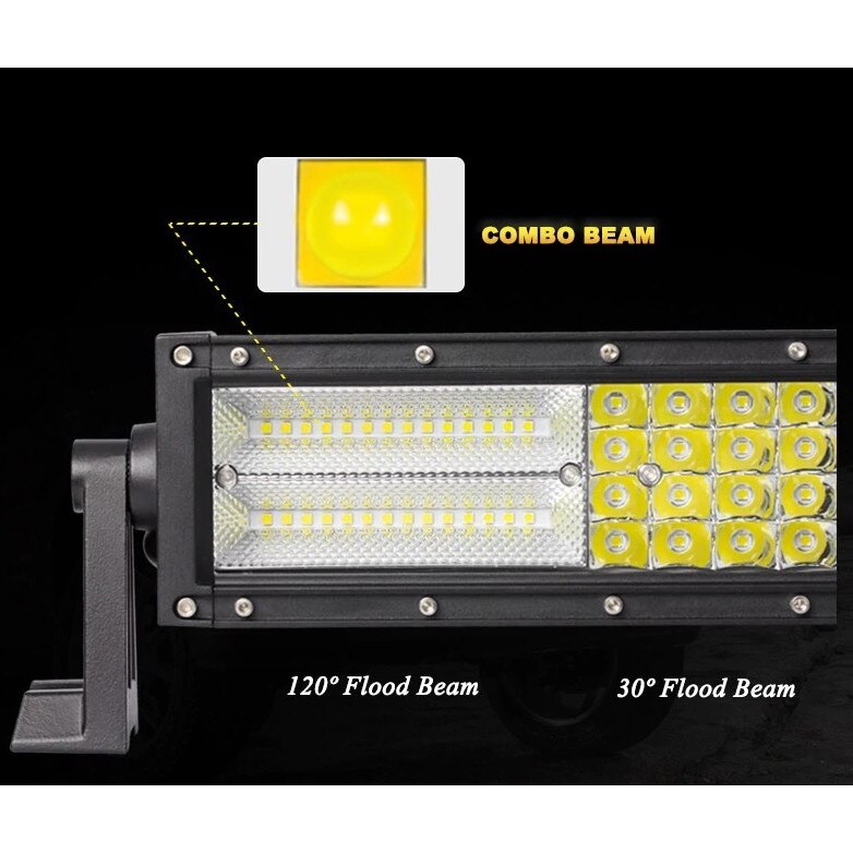 LED Bar Flexzon 7D 696W 12V-24V, 105 Cm, QUAD-row, Spot & Flood Combo Beam - eMAG.ro