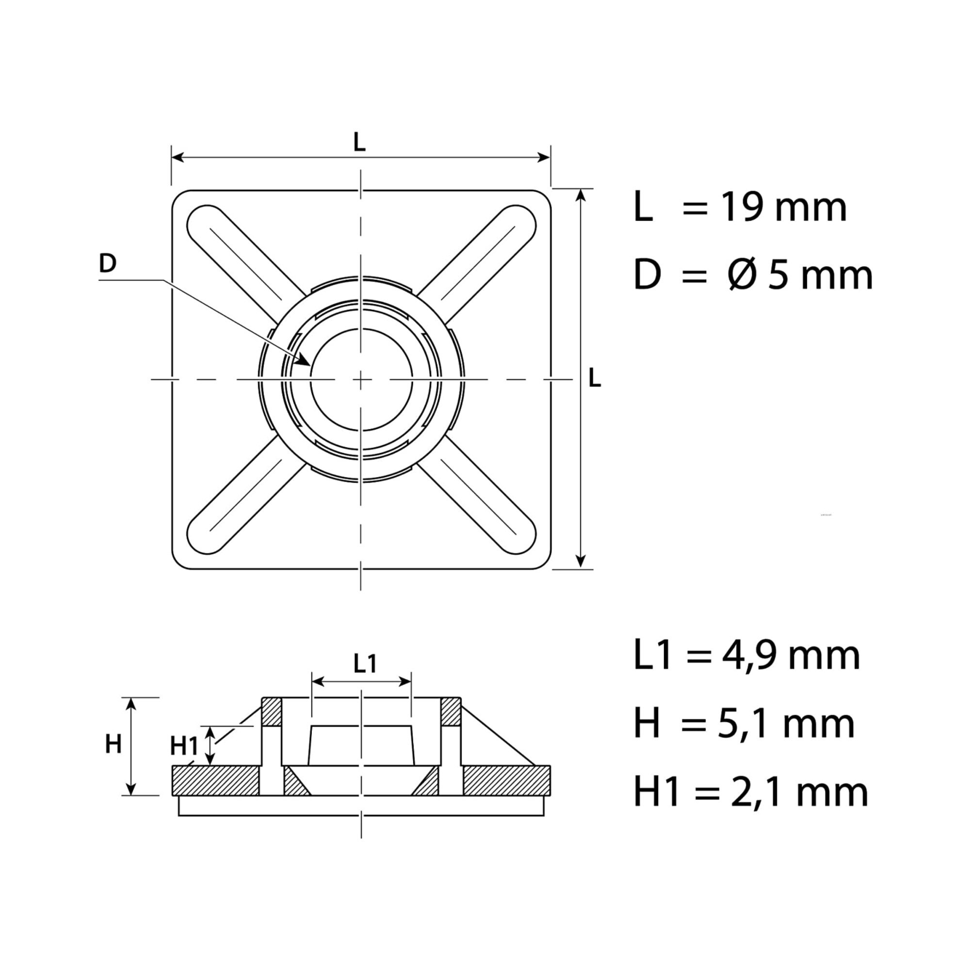 Set 100 buc Suporti din Plastic- Cleme Adezive pentru Montarea ...