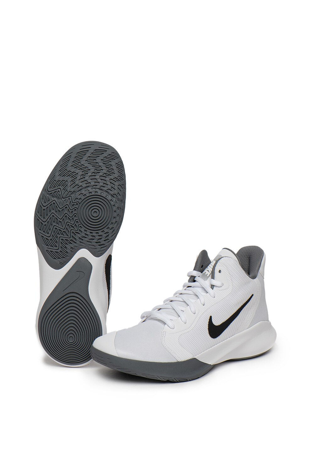 Nike, Баскетболни обувки Precision III, Бял/Сив, 11 - eMAG.bg