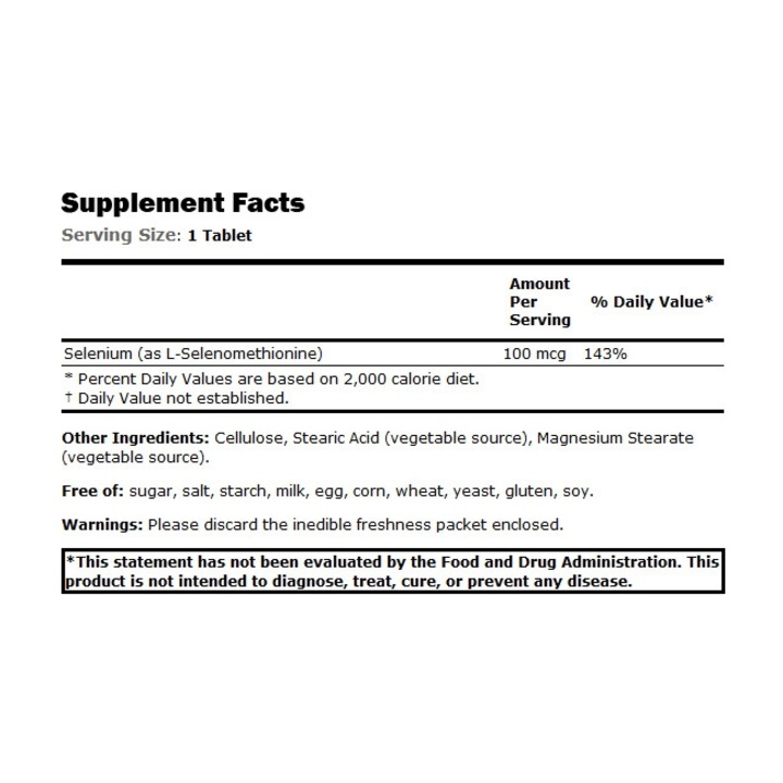 Selenium NOW 100mcg. / 250 Tabs. - eMAG.bg