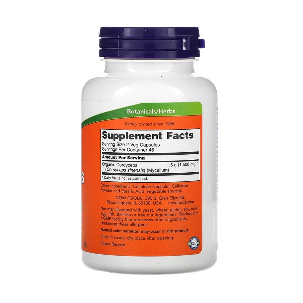 Cordyceps, 750mg, Now Foods, 90 capsule - eMAG.ro