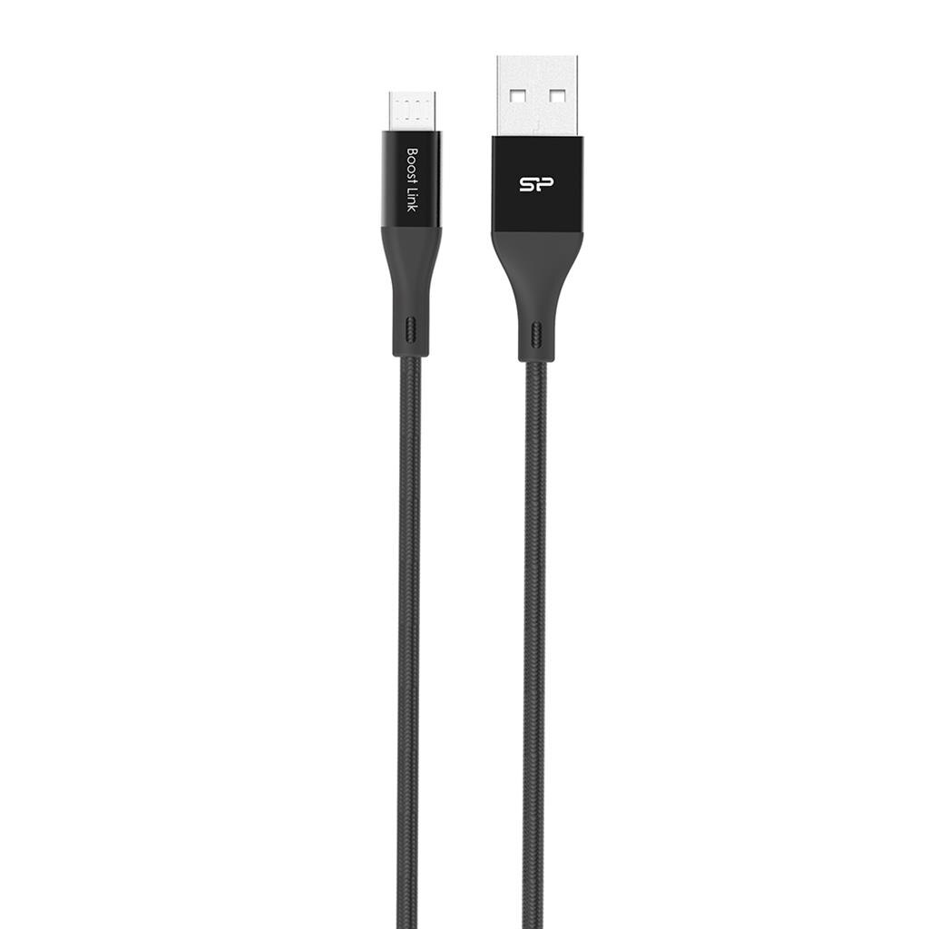 Cablu Silicon Power, Micro USB/USB, 2.4A, 1m, Negru - eMAG.ro