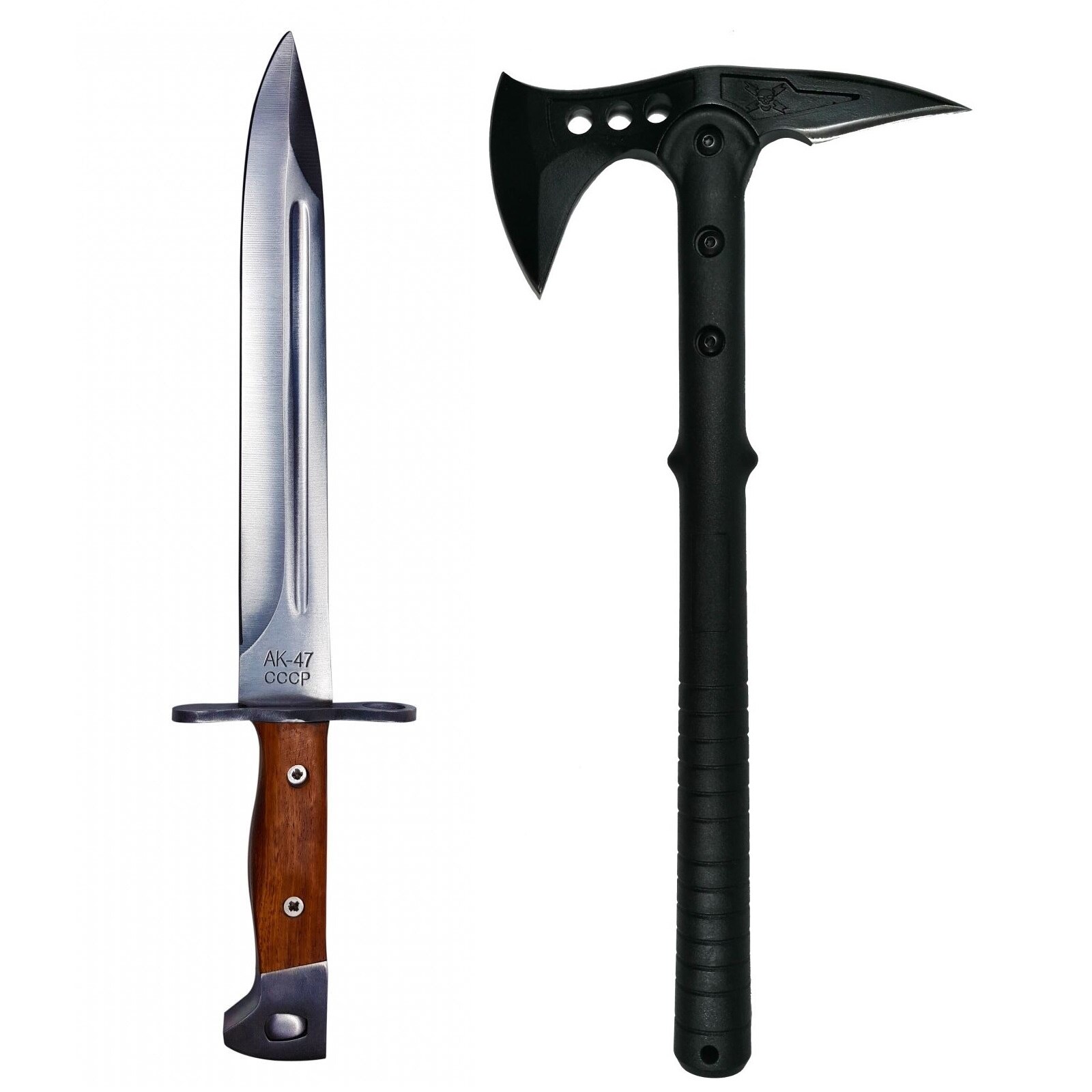 Set Topor Survival-1A, Maner Anti-Alunecare cu Husa Inclusa si Cutit ...