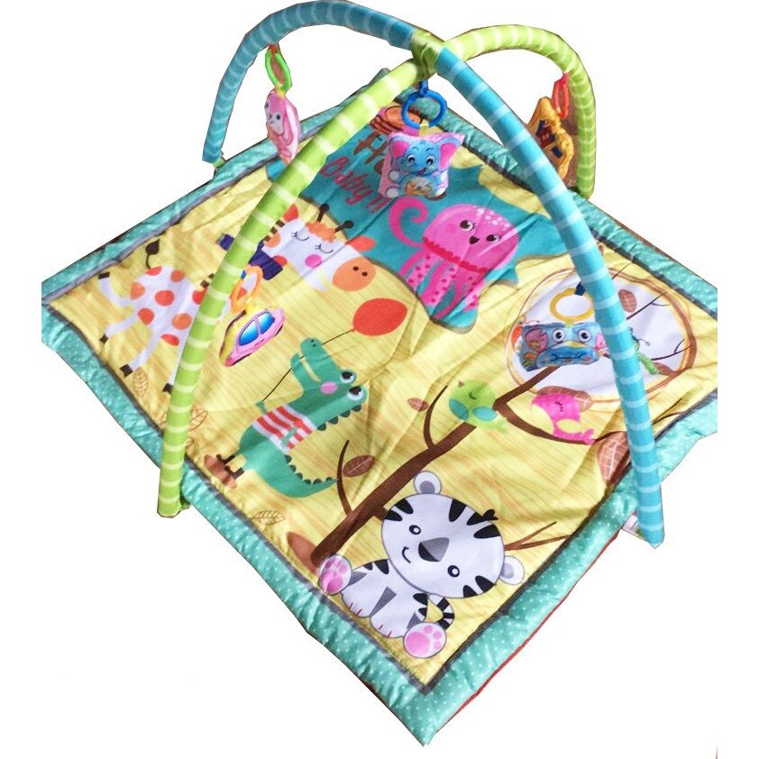 Saltea activitati bebe cu 2 arcade si accesorii din plus - eMAG.ro