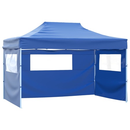 Cort pliabil cu 3 pereti vidaXL, 3 x 4,5 m, albastru, 21.08 kg - eMAG.ro