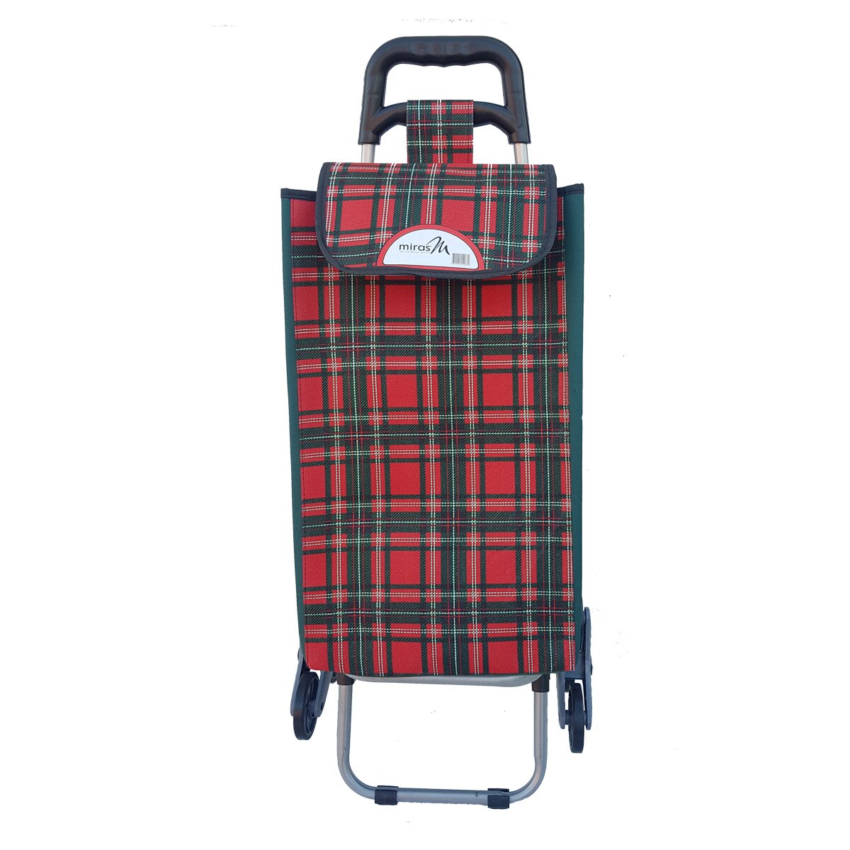 Carucior pentru piata cu 3 roti, Miras, Rosu cu verde, 36 lt ...