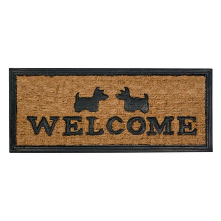 Covor Sta pres de cauciuc si material pentru intrare cu catei si mesaj ...