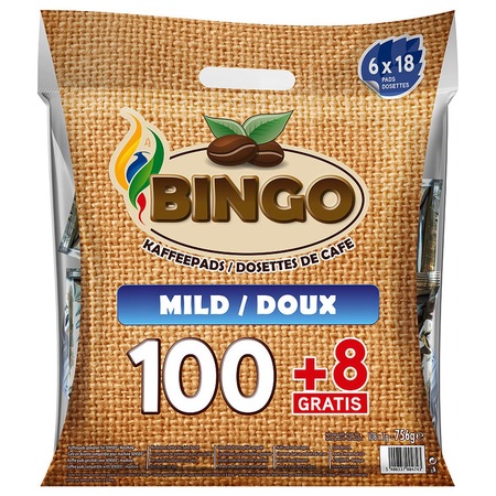 Bingo Philips Senseo kávépárna, enyhe, 100 +8 db - eMAG.hu