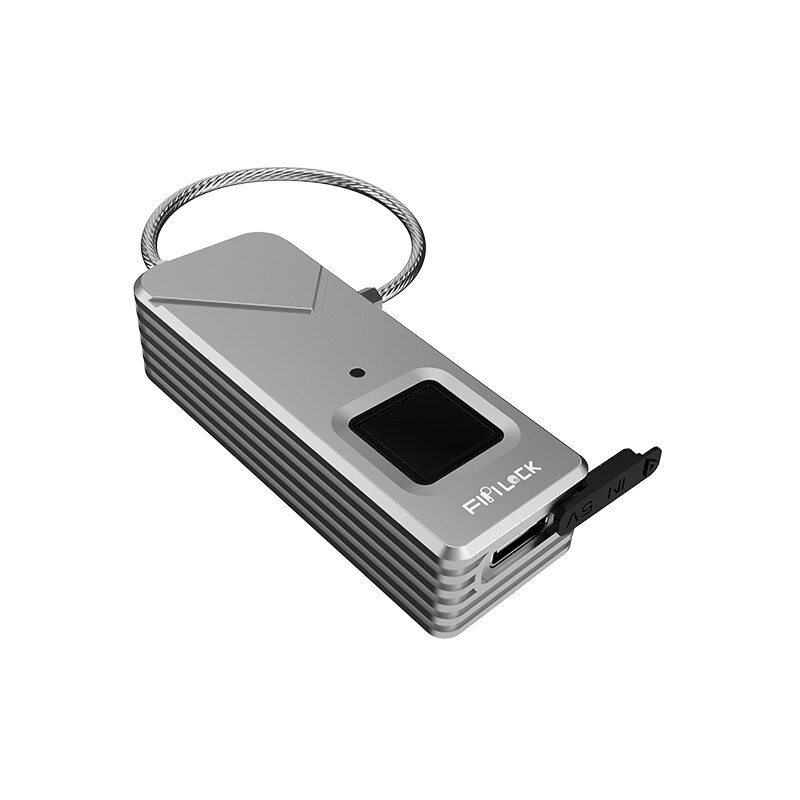 Lacat Inteligent Mini AIX cu senzor de amprenta, 10 amprente model, 300 ...
