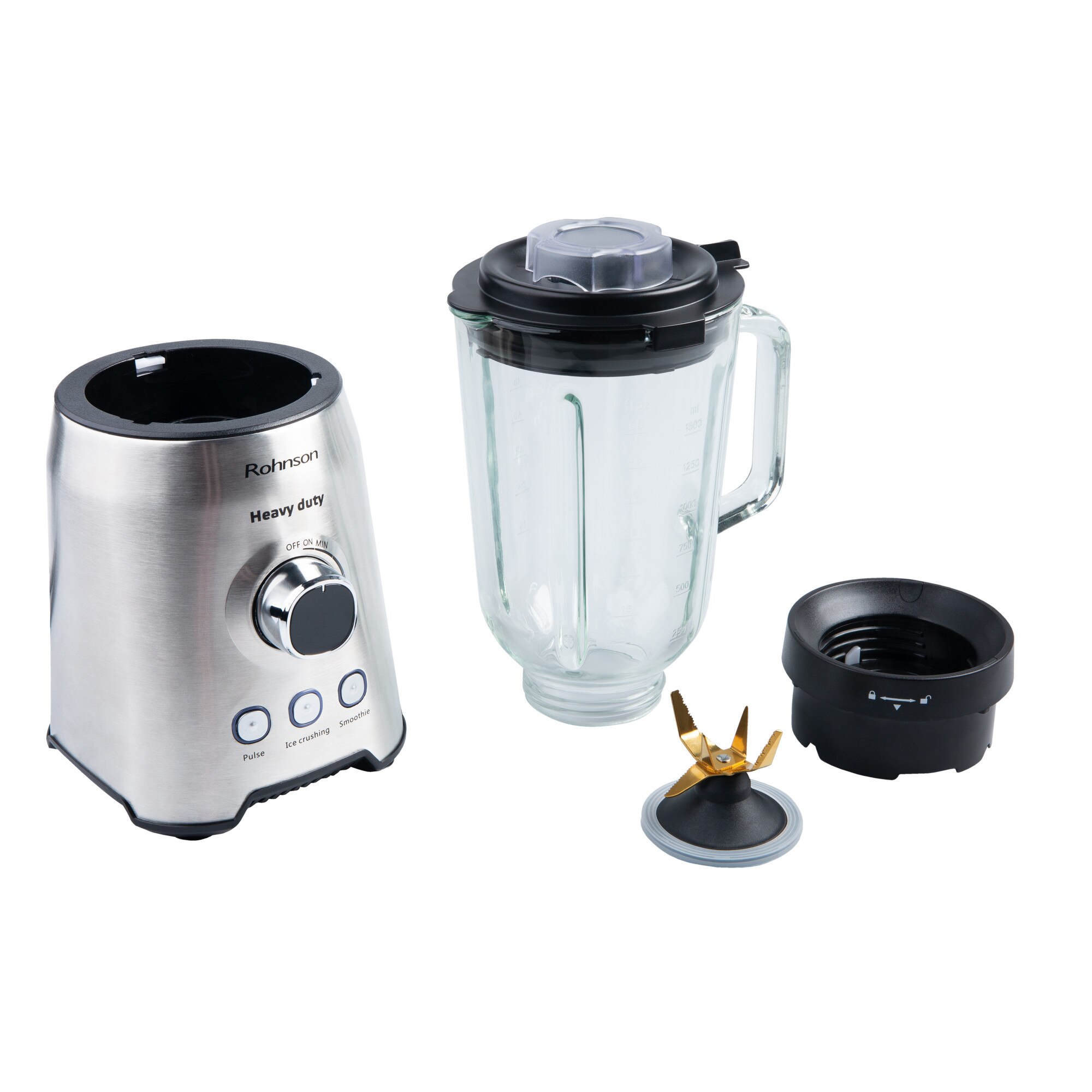 Blender de masa profesional Rohnson R583, Heavy Duty, 1400W, 20.000 rpm ...