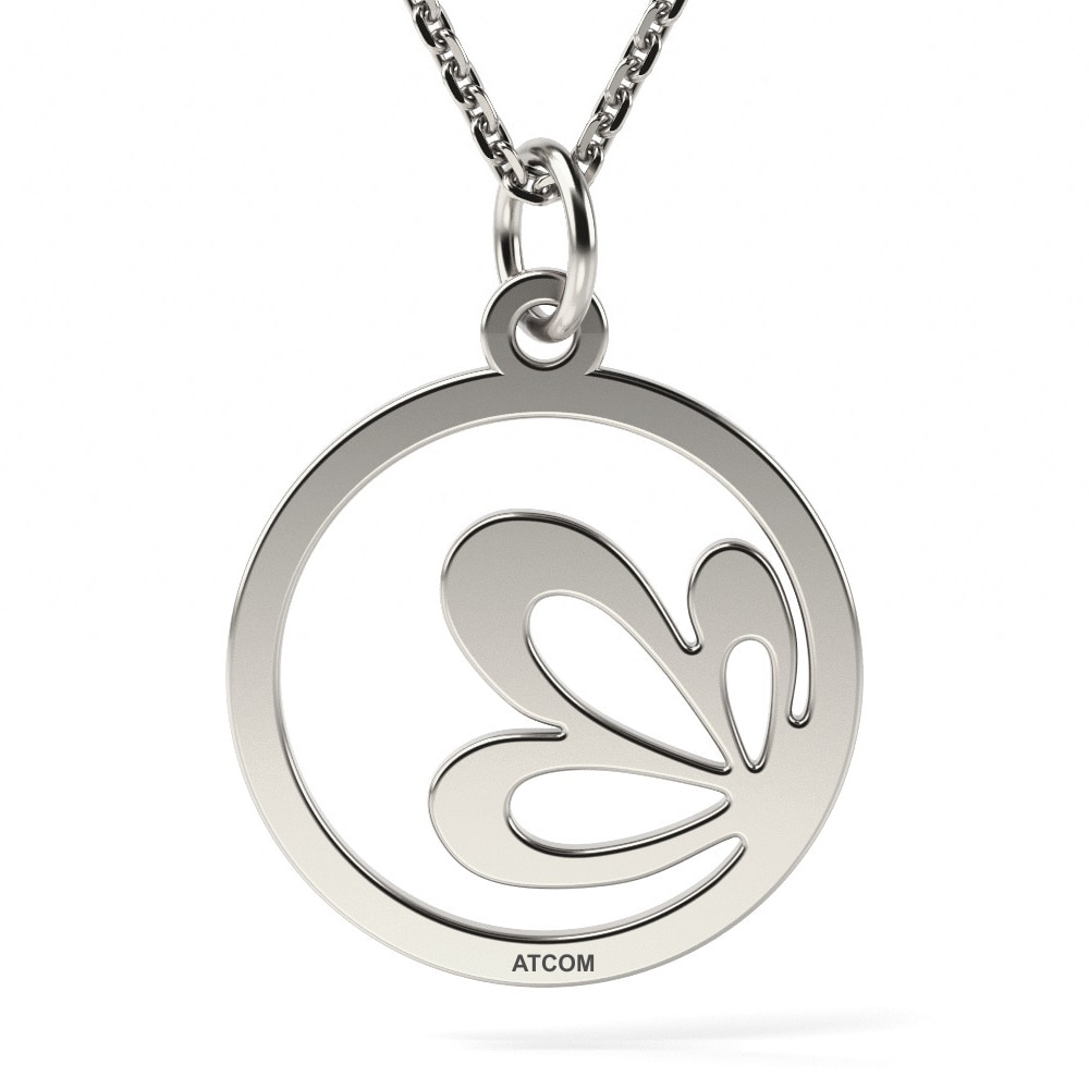 Lantisor cu pandantiv din argint model Floare de lotus - eMAG.ro