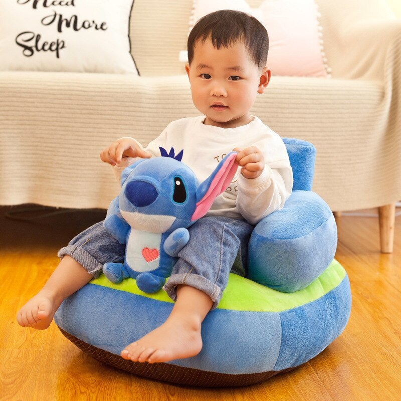 Fotoliu pentru bebe din plus moale si catifelat, cu spatar - Stitch ...