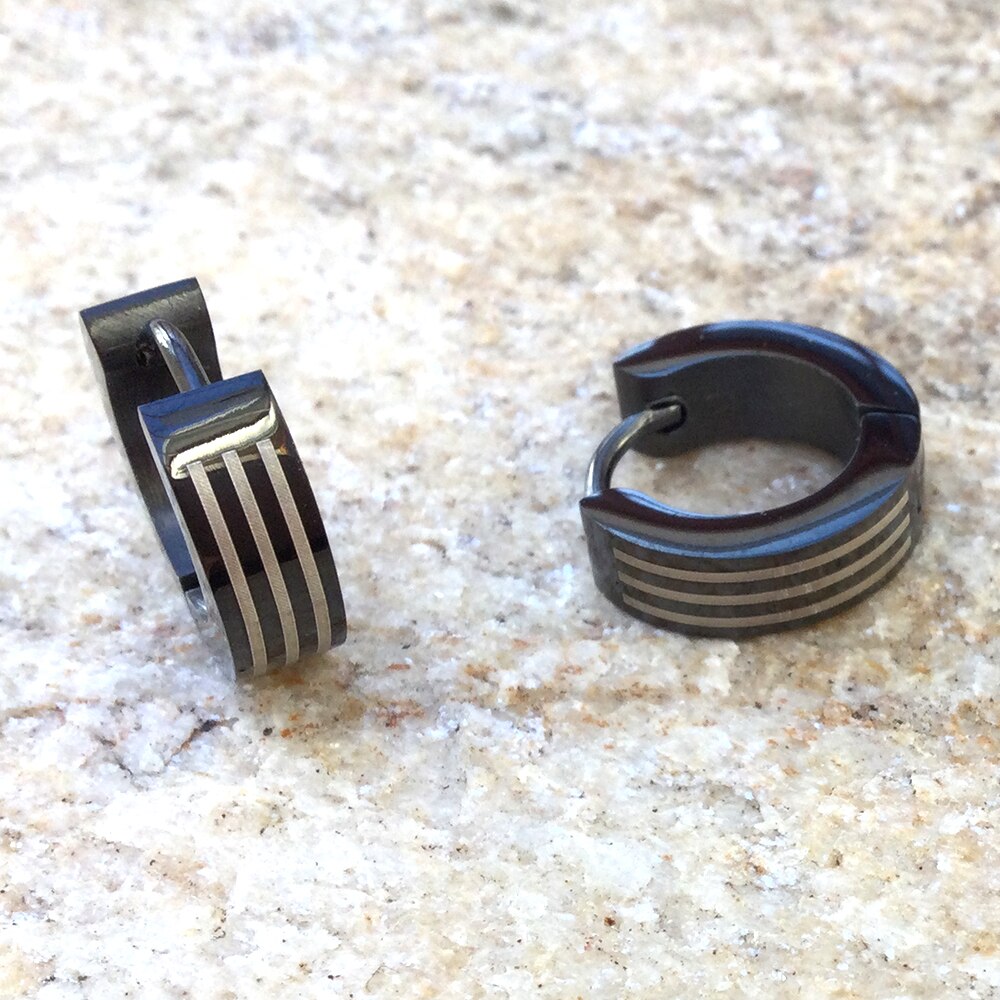 Cercei barbati din otel inoxidabil, ZENSE, ZE0032 1,20 cm - eMAG.ro