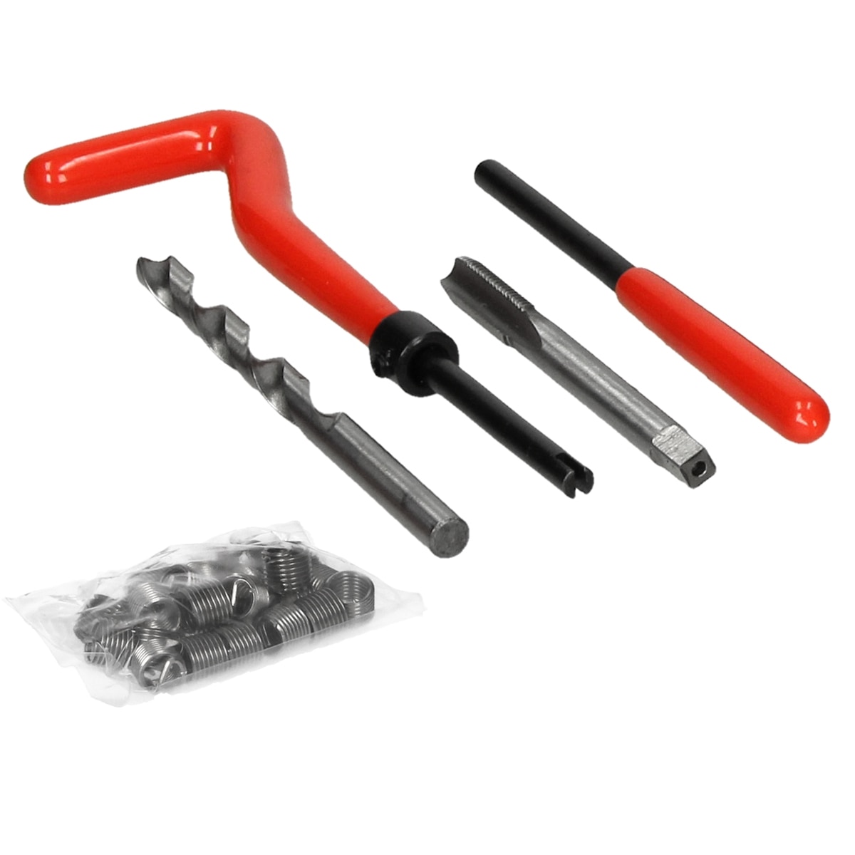 Set pentru reparatii filete, ECD Germany, 131 bucati, M5 M6 M8 M10 M12 ...