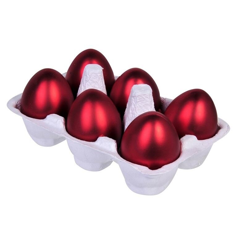 Set 6 oua Paste suspendabile rosu sidef 6 cm x 4 cm - eMAG.ro