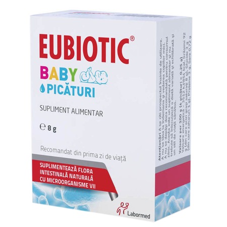 Хранителна добавка Eubiotic Baby, Капки, 8гр - eMAG.bg
