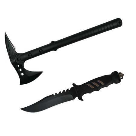 Set Topor Survival-1A, Maner Anti-Alunecare cu Husa Inclusa si Cutit de ...