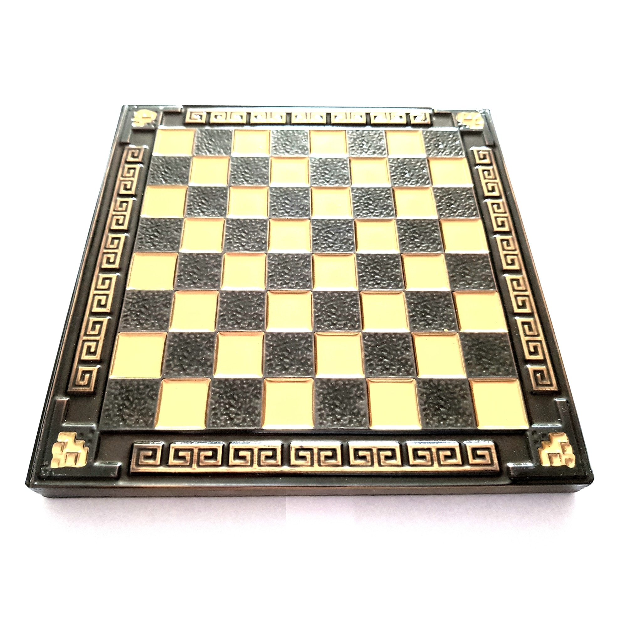 Joc de sah, Ahelos, Metal, 15x15 cm, Auriu - eMAG.ro