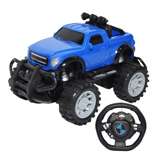 Jeep cu telecomanda Monster Truck, 14x8x9 cm,albastru, 3 ani + - eMAG.ro