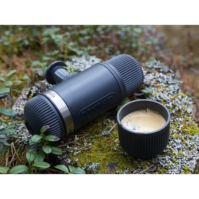 Aparat portabil de cafea macinata Nanopresso cu adaptor de capsule NS ...