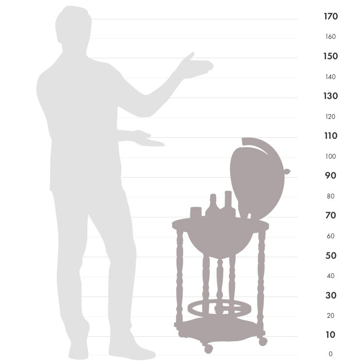 Mini bar glob pamantesc pe rotile, Crono, Zoffoli by iLUX - eMAG.ro